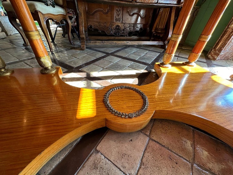 Rare Charles X Office Partners Desk Center Table Console Wood Onyx ...