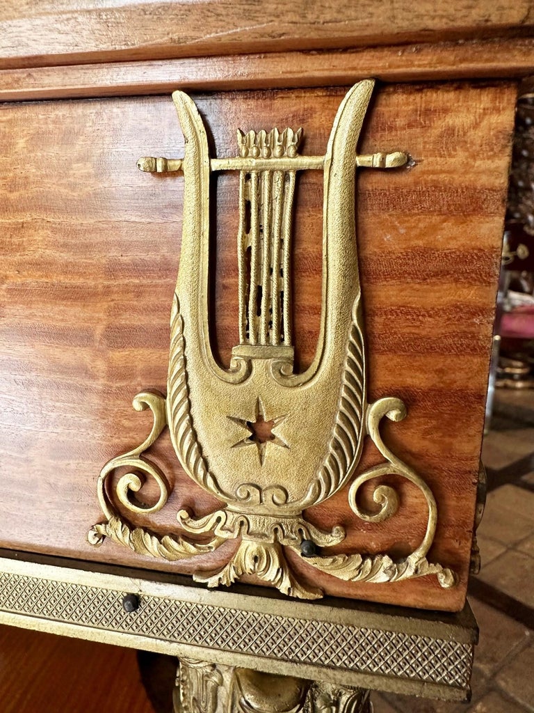 Rare Charles X Office Partners Desk Center Table Console Wood Onyx ...