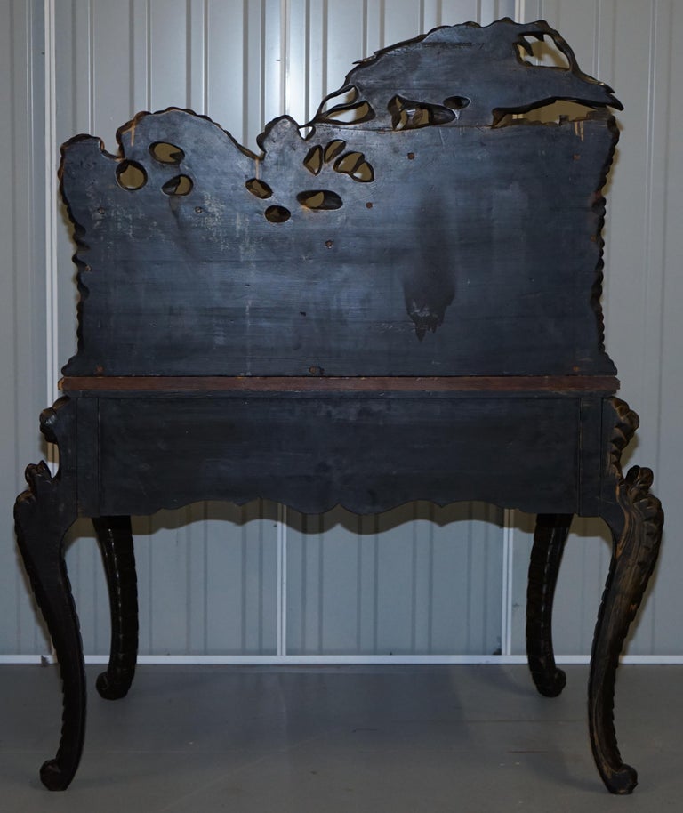Rare Chinese Export Dragons Phoenix Bird Writing Table Desk and ...
