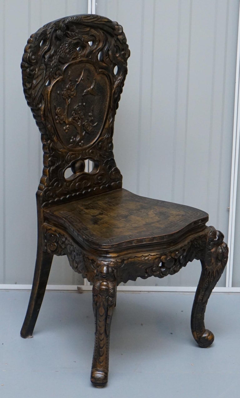 Rare Chinese Export Dragons Phoenix Bird Writing Table Desk and ...