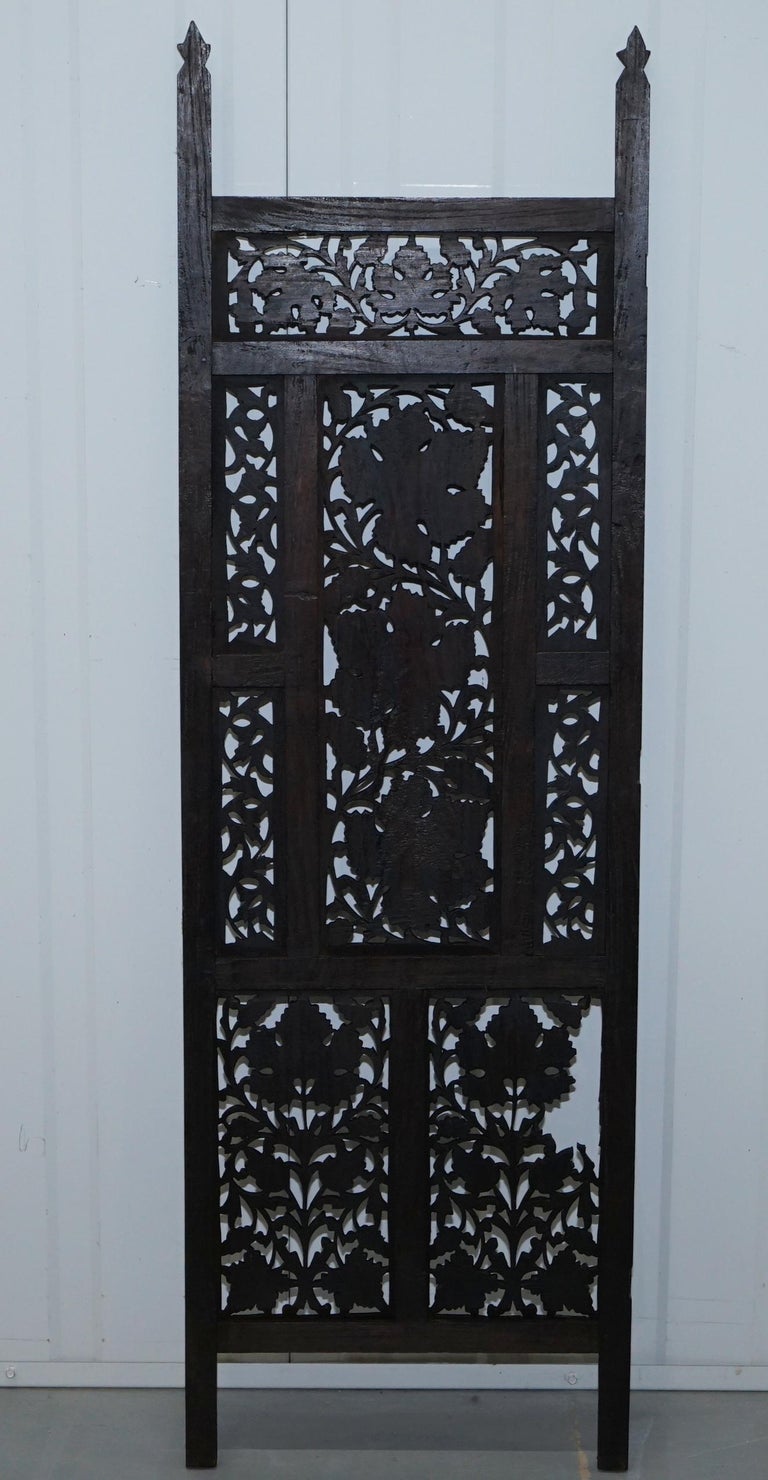 Rare Chinese Fretwork Carved Wall Panels Depicting Leaves Solid Teak ...