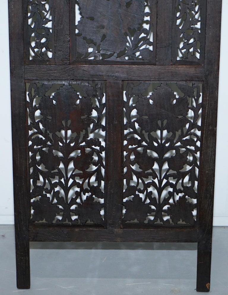 Rare Chinese Fretwork Carved Wall Panels Depicting Leaves Solid Teak ...
