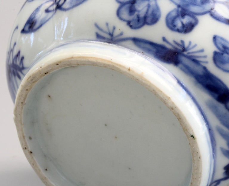Rare Chinese Qianlong Blue and White Floral Painted Porcelain Spittoon ...