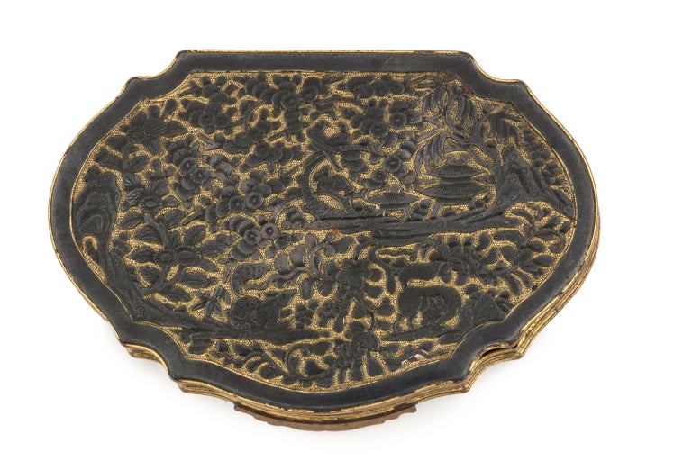 Rare Chinese Tonkin Ware Shakudo Sawasa Erotic Tobacco Box For Sale at ...