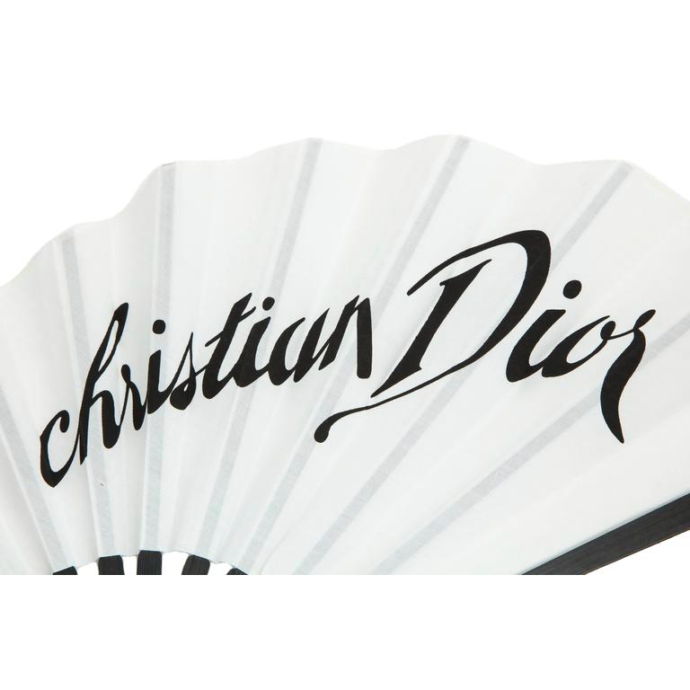 Rare Christian Dior By John Galliano Logo Fan at 1stDibs