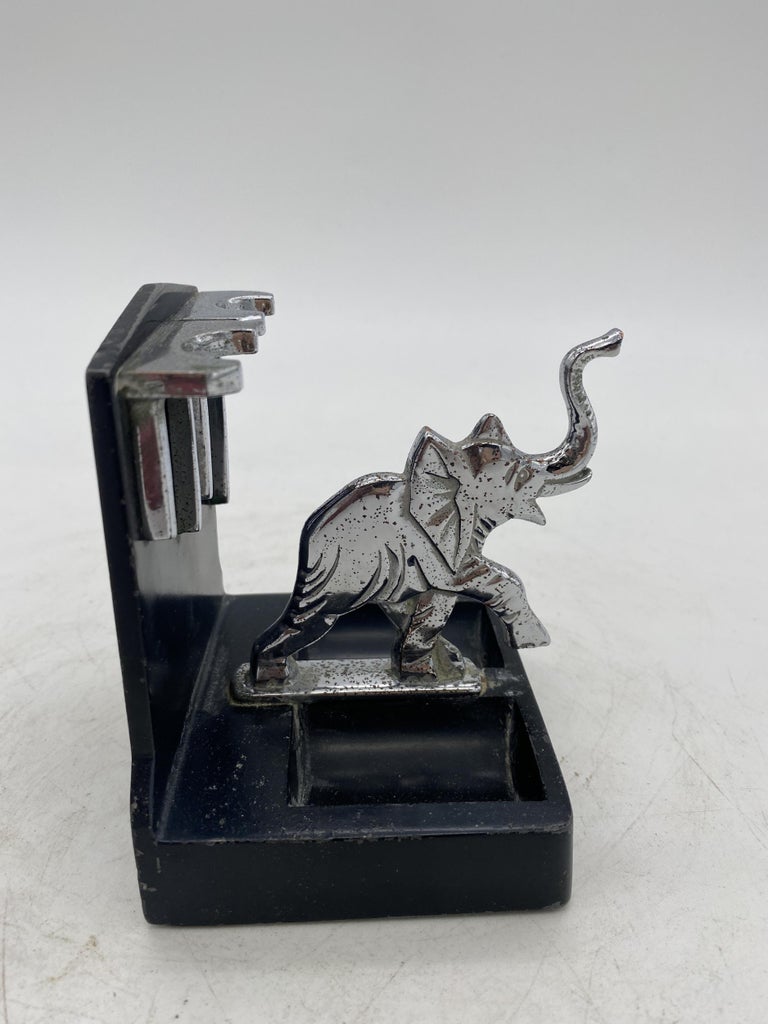 Rare Chrome Art Deco Elephant Pipe Holder by Ronson For Sale at 1stDibs ...