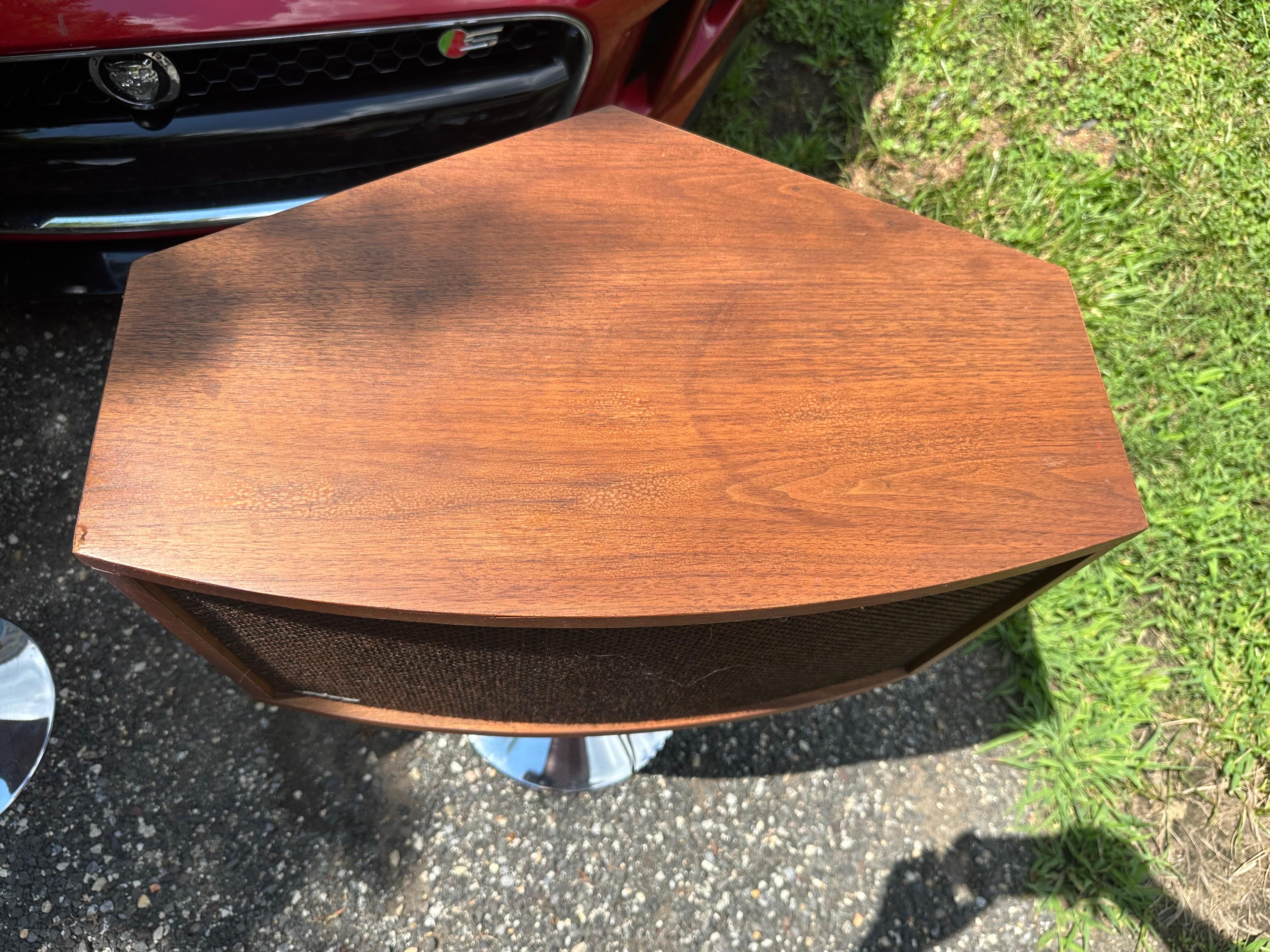 Rare Chrome Base Vintage Bose 901 Teak Speakers Knoll Style with ...