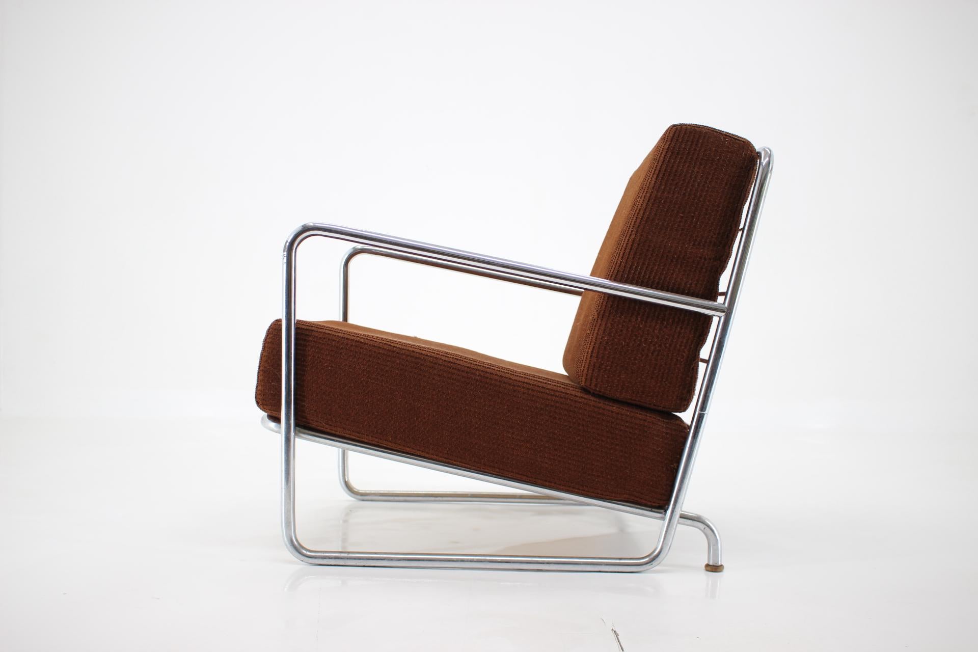 Rare Chrome Bauhaus / Functionalism Armchair, 1930s at 1stDibs ...