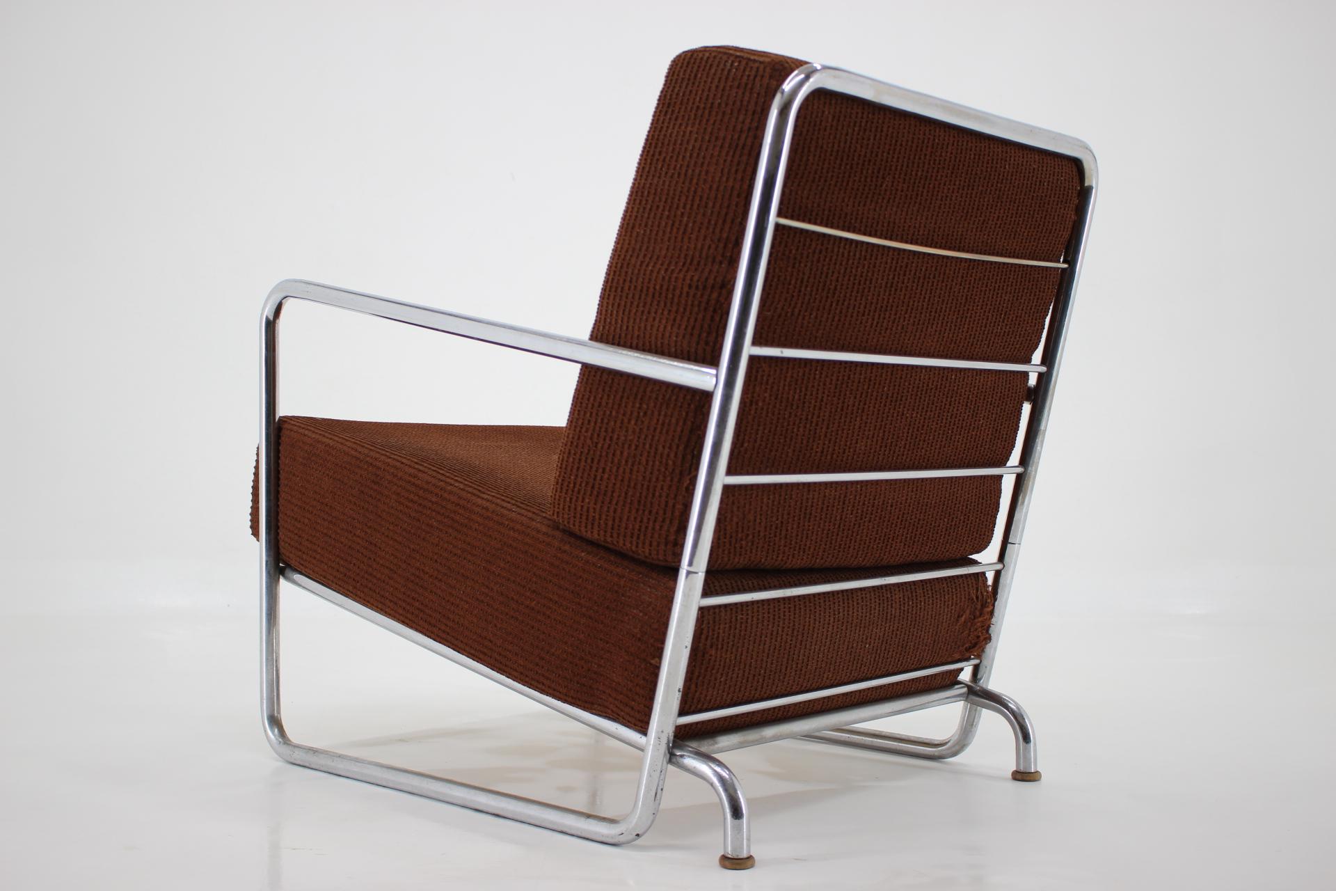Rare Chrome Bauhaus / Functionalism Armchair, 1930s at 1stDibs ...