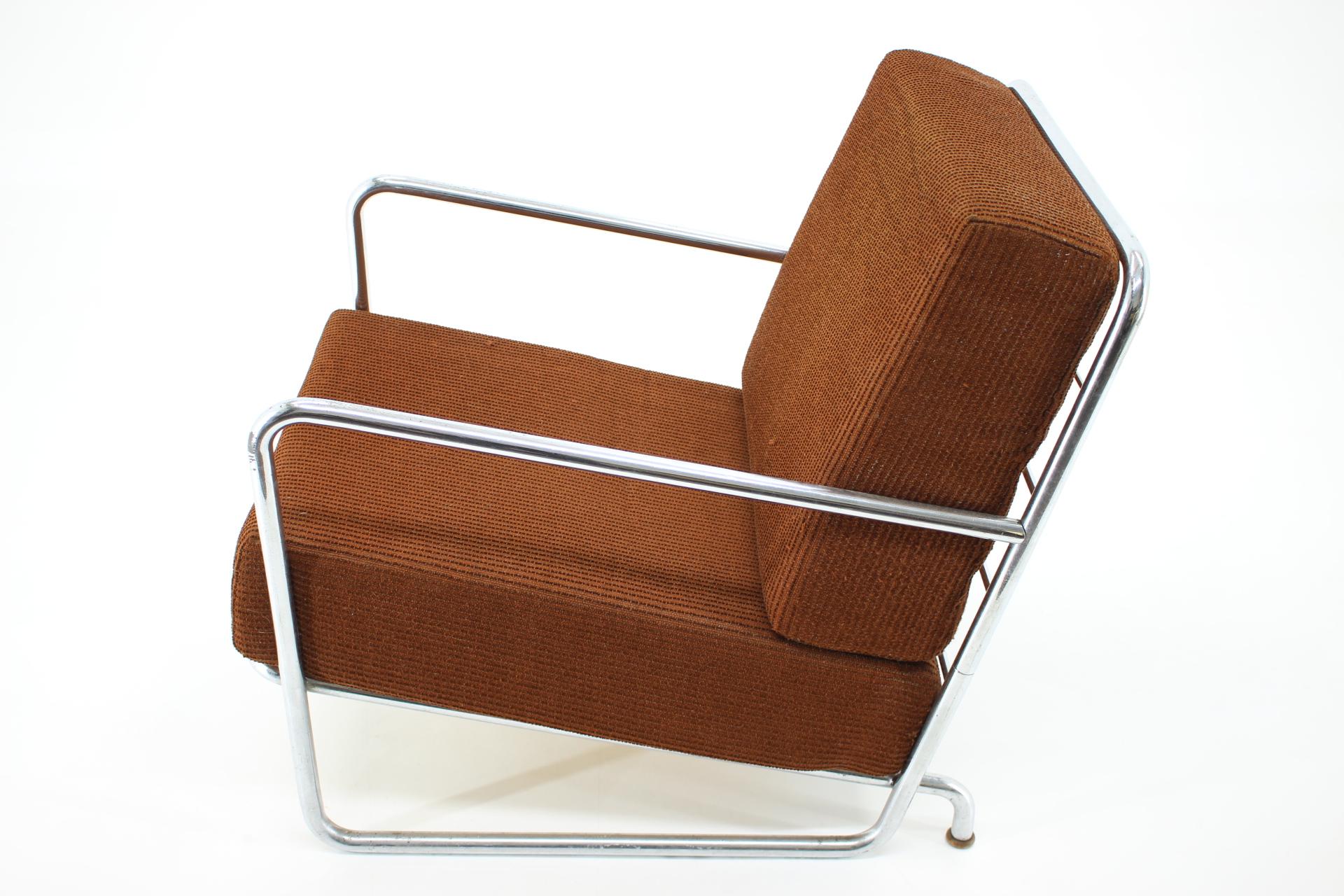 Rare Chrome Bauhaus / Functionalism Armchair, 1930s at 1stDibs ...