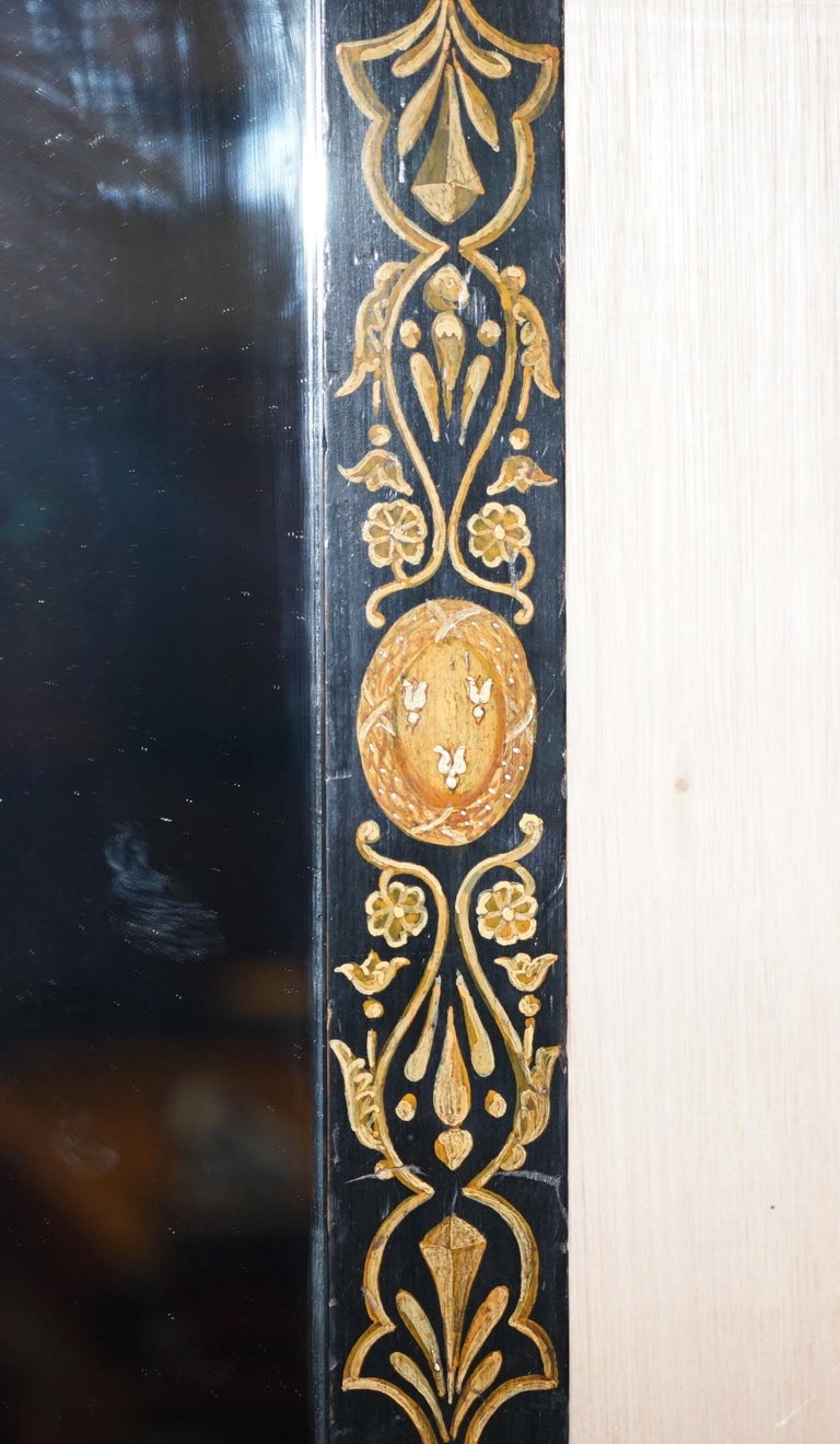 Rare circa 1840 Victorian Hand Painted Mirror Lovely Size Stunning ...