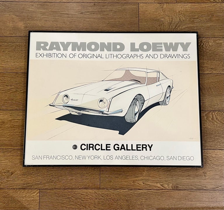 Rare Collectible Exhibition Framed Poster of Raymond Loewy by Circle ...