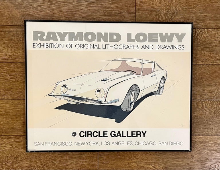 Rare Collectible Exhibition Framed Poster of Raymond Loewy by Circle ...
