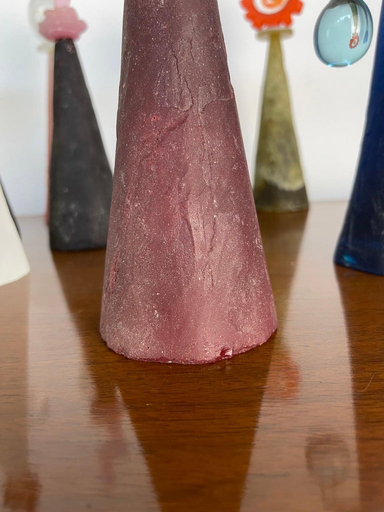 Rare Collection of Post Modern Memphis Art Glass Sculptures by Lucartha ...