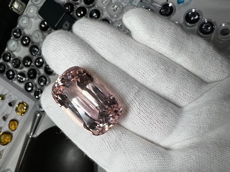 'Rare Color' 103 Carat Padparadscha Kunzite Gemstone For Sale at 1stDibs