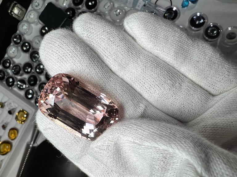 'Rare Color' 103 Carat Padparadscha Kunzite Gemstone For Sale at 1stDibs