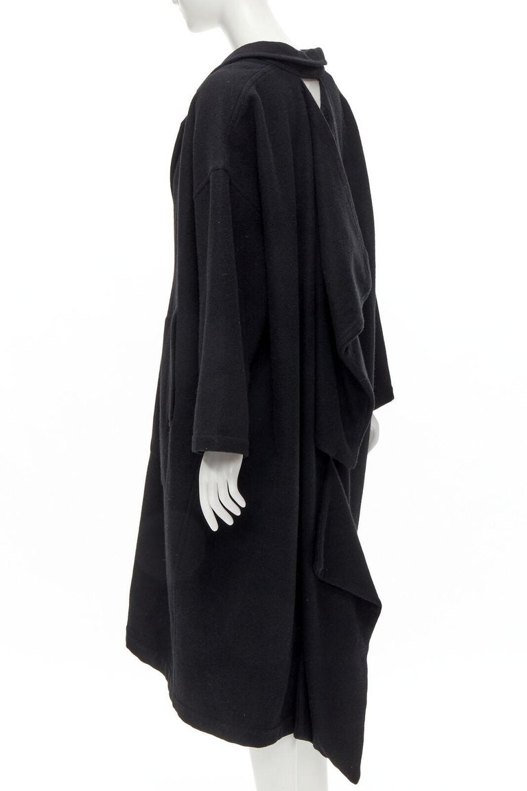 Rare COMME DES GARCONS Vintage 1980's Dinosaur jagged cut out draped ...