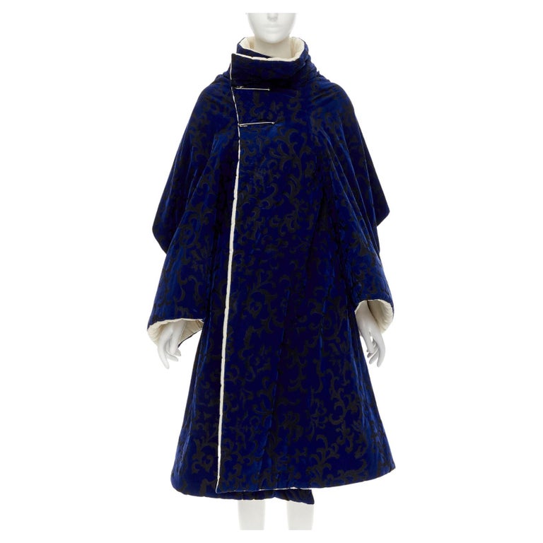 rare COMME DES GARCONS Vintage 1996 Runway blue devore padded morning ...