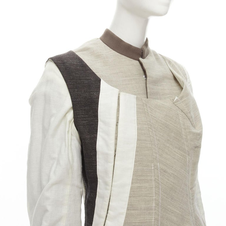 rare COMME DES GARCONS Vintage 1998 Runway patchwork inside out bias ...