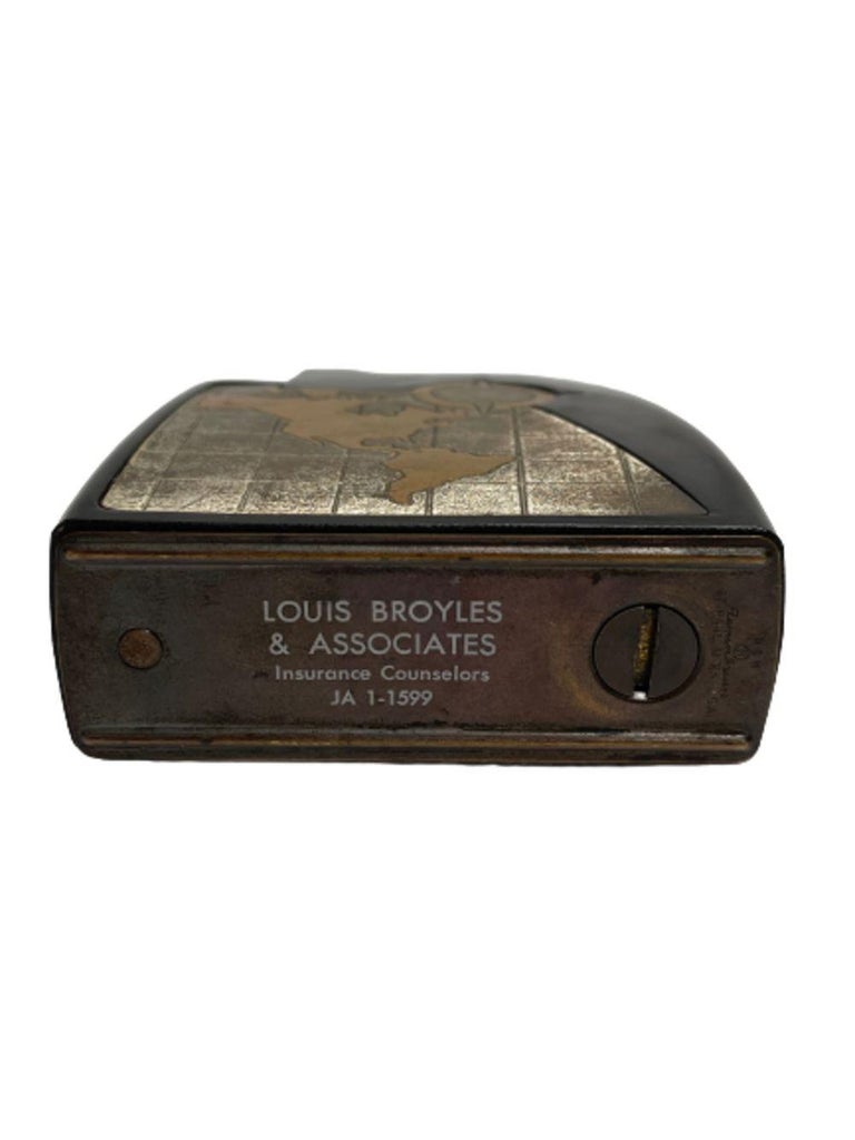 Rare Copper World Table Lighter by Broyles and Associates. circa 1964 ...