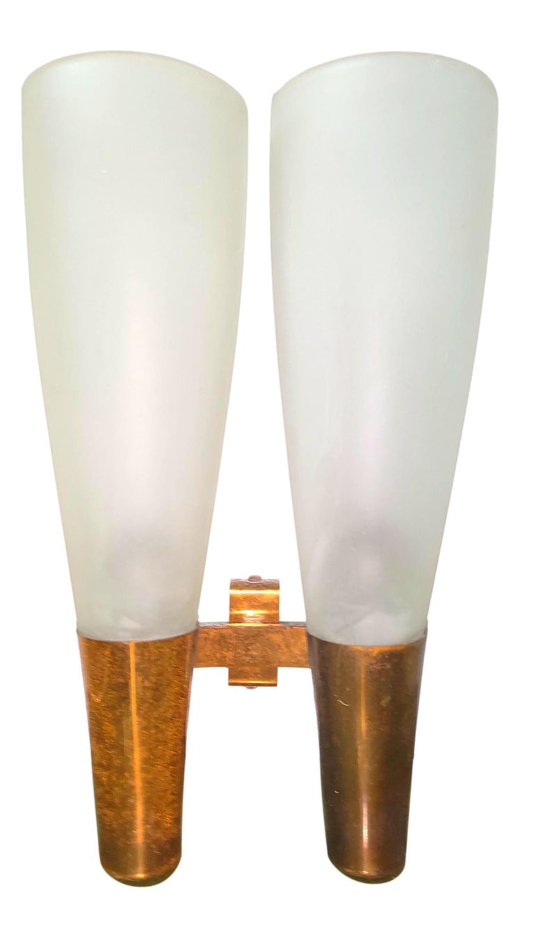 Rare Couple of Wall Lamps Model 1537 Design Pietro Chiesa for Fontana ...