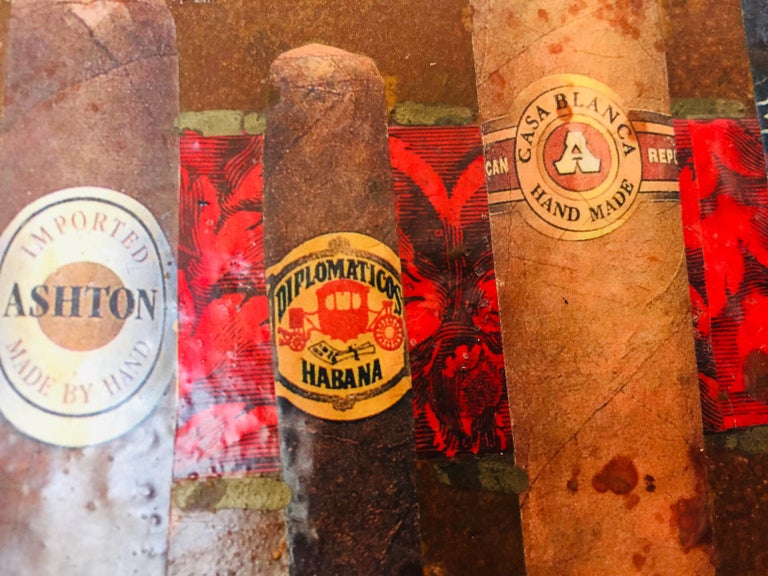 Rare Cuban Cigar Band Collection Tray by Holly Lueders for Frank ...