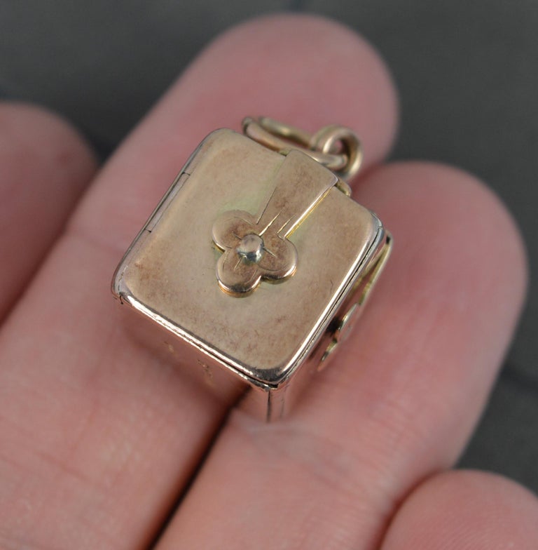 Rare Cube Shape 9 Carat Rose Gold and Silver Masons Masonic Ball ...