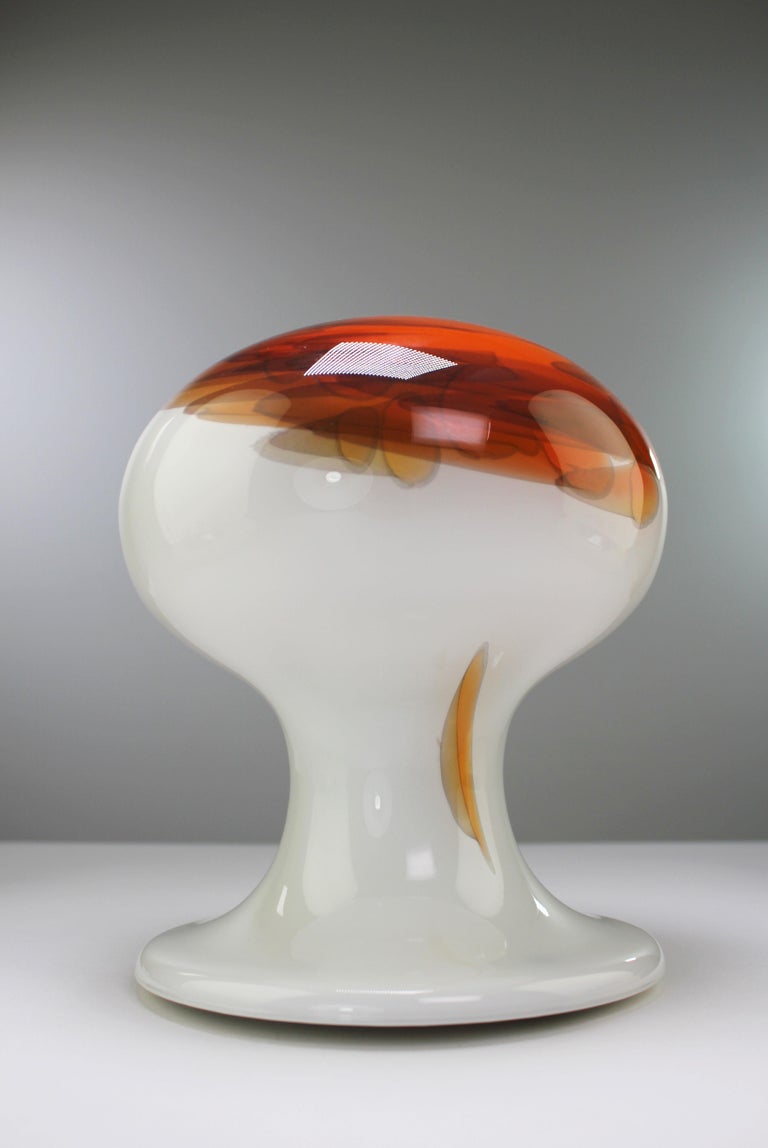 Rare Danish Modern Opaline Cascade Art Glass Table Lamp by Holmegaard ...