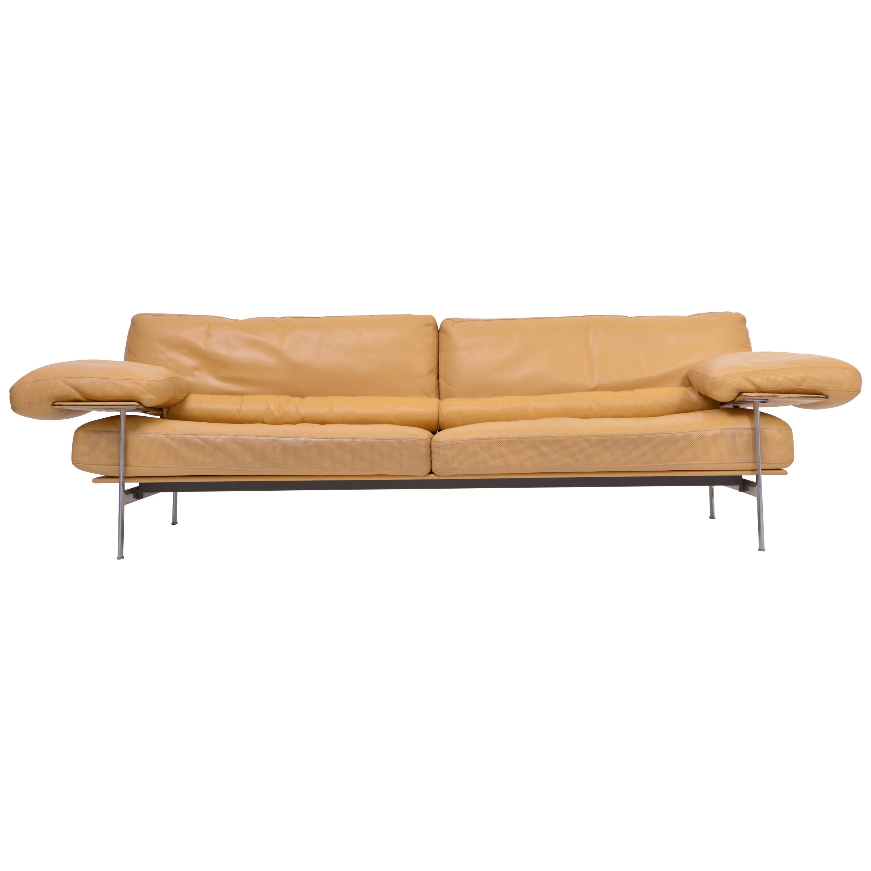 Rare Diesis Sofa in Ochre Colored Leather by Citterio and Nava for B&B ...