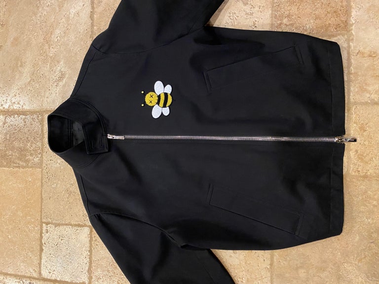 RARE Dior x Kaws Bee Drill Black Jacket, Kim Jones, Size 50 For Sale at ...