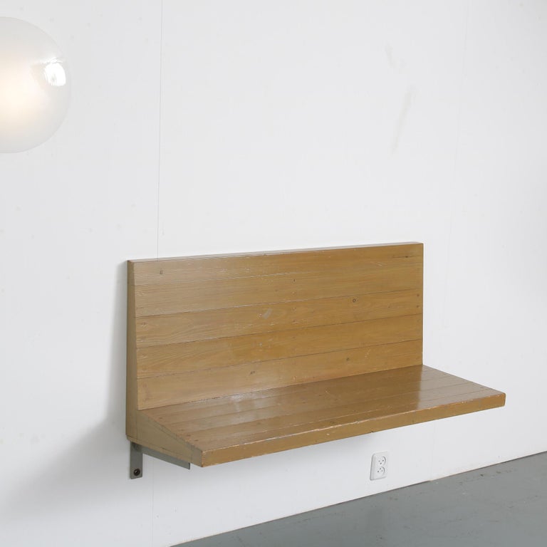 Rare Dom Hans van der Laan Wall Mounted Bench, Netherlands 1970 For ...