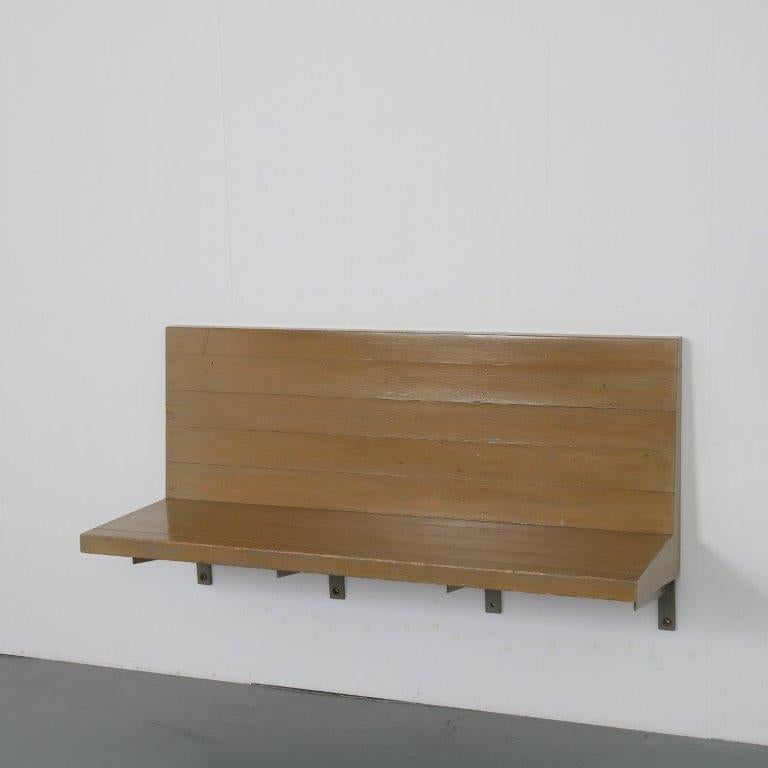 Rare Dom Hans van der Laan Wall Mounted Bench, Netherlands 1970 For ...