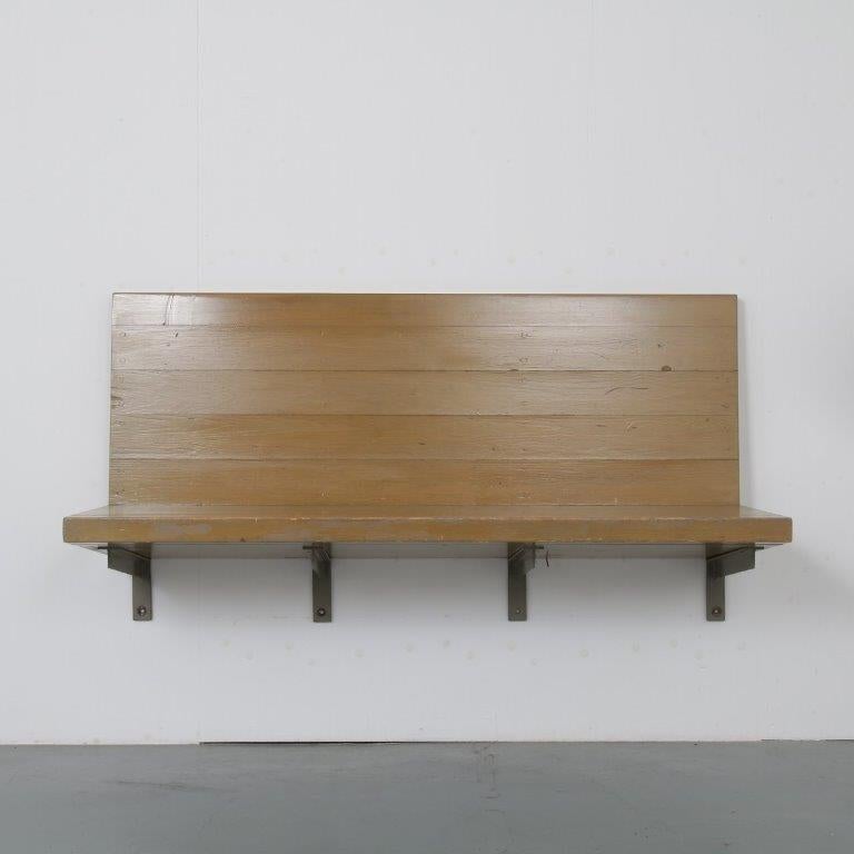 Rare Dom Hans van der Laan Wall Mounted Bench, Netherlands 1970 For ...