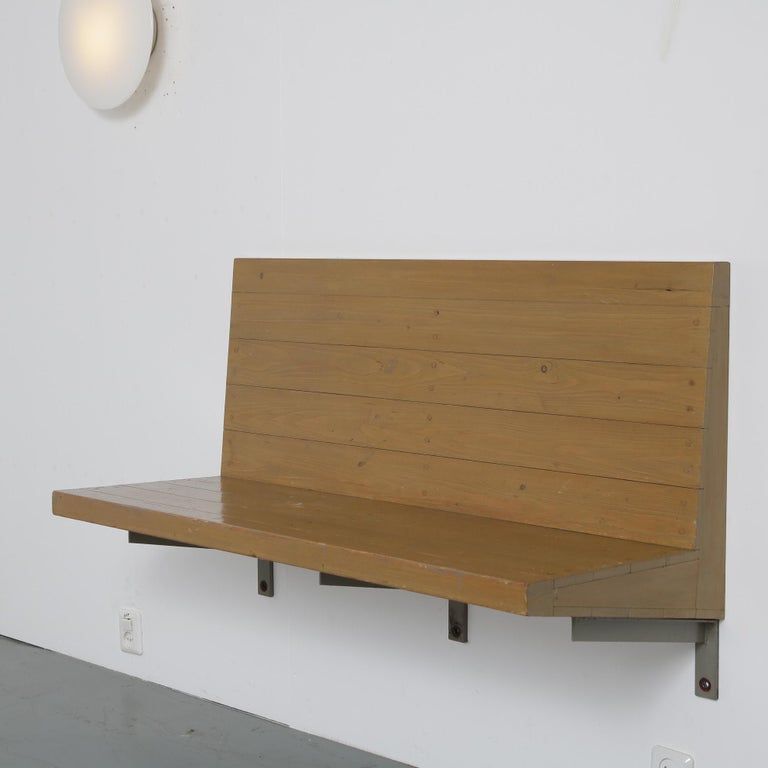 Rare Dom Hans van der Laan Wall Mounted Bench, Netherlands 1970 For ...