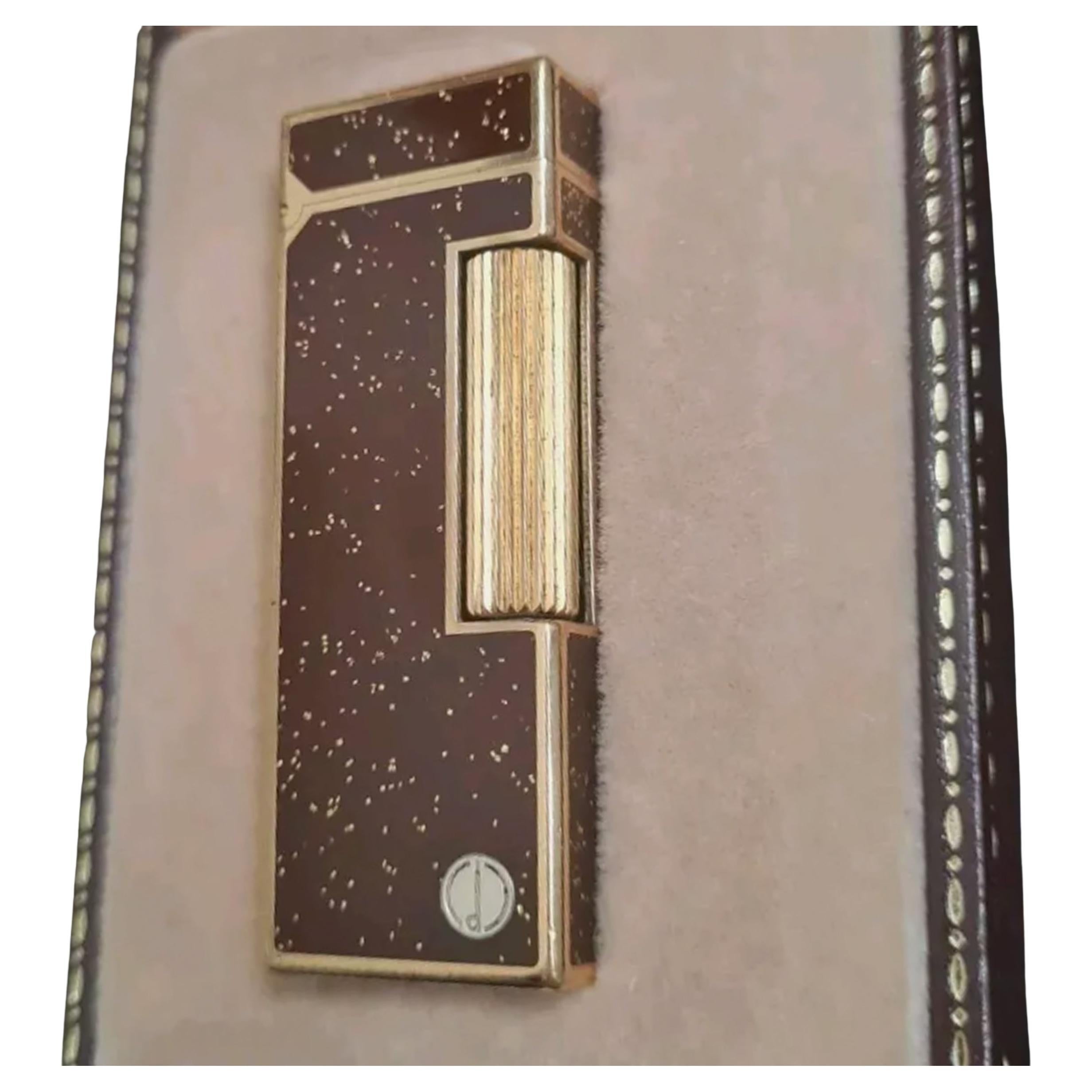 Rare Dunhill Rollagas Bordeaux Gold Dust Cigarette Lighter With Dunhill ...