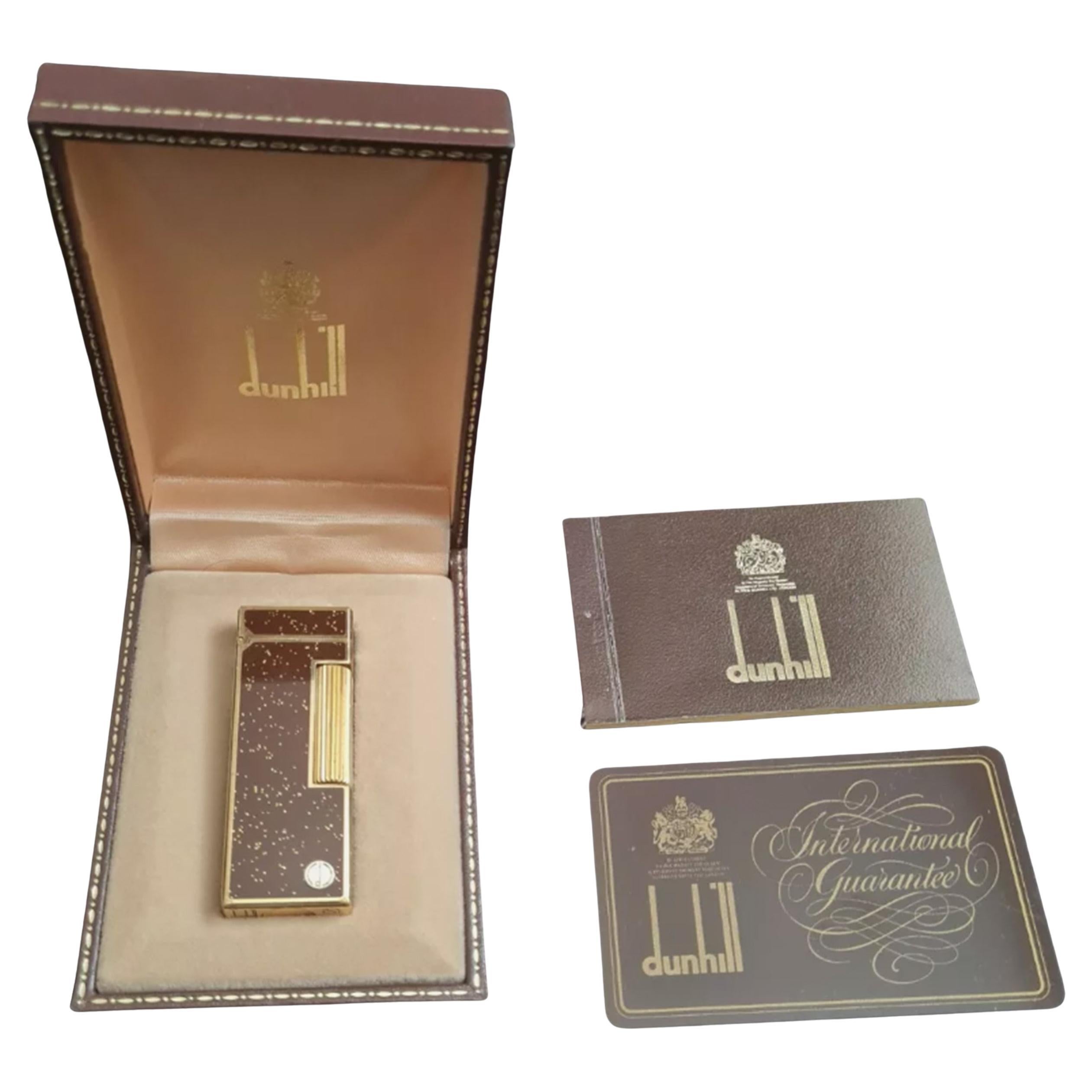 Rare Dunhill Rollagas Bordeaux Gold Dust Cigarette Lighter With Dunhill ...