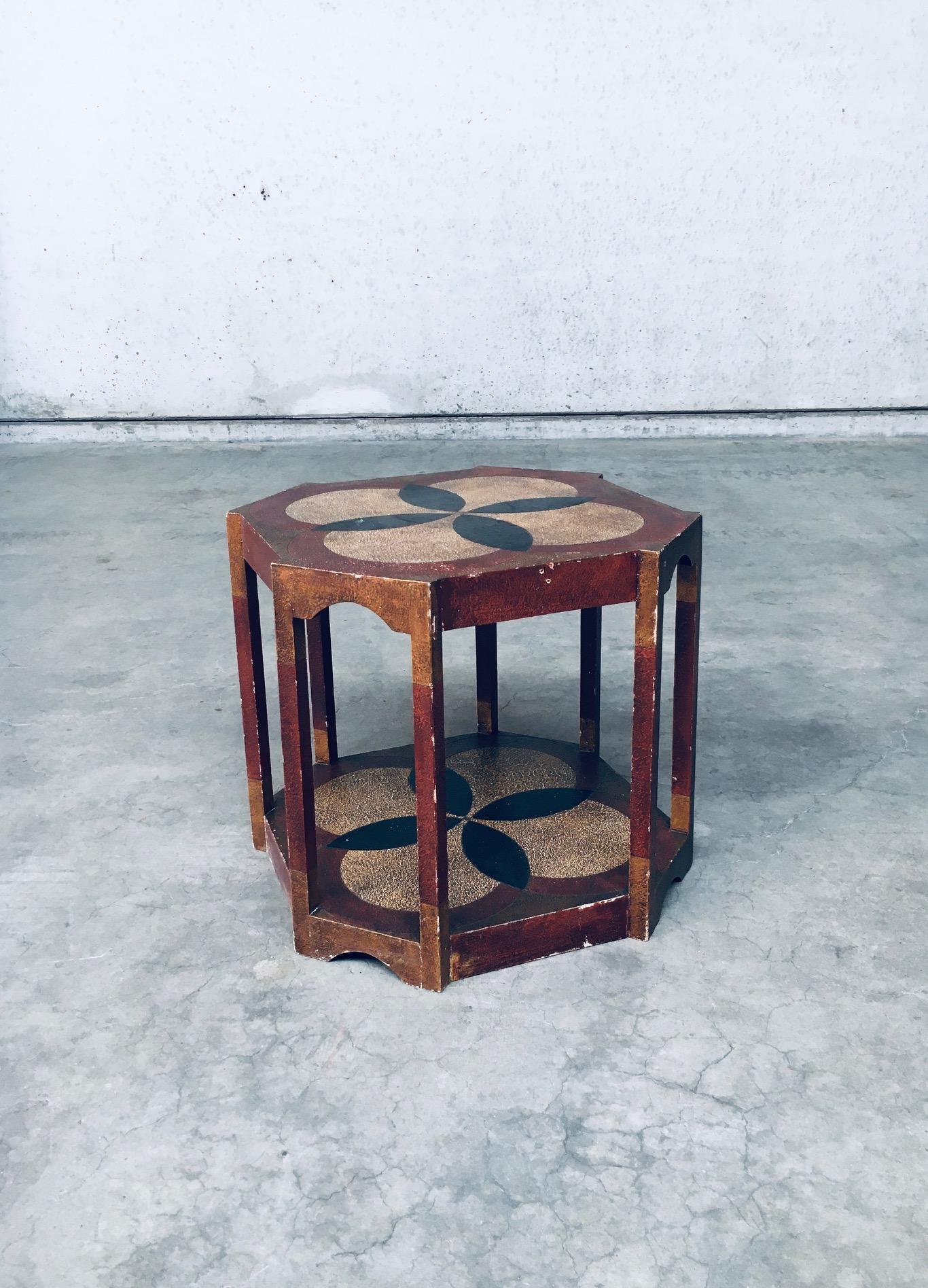 Rare Dutch Arts and Crafts Octagonal Side table, Netherlands 1910's at ...