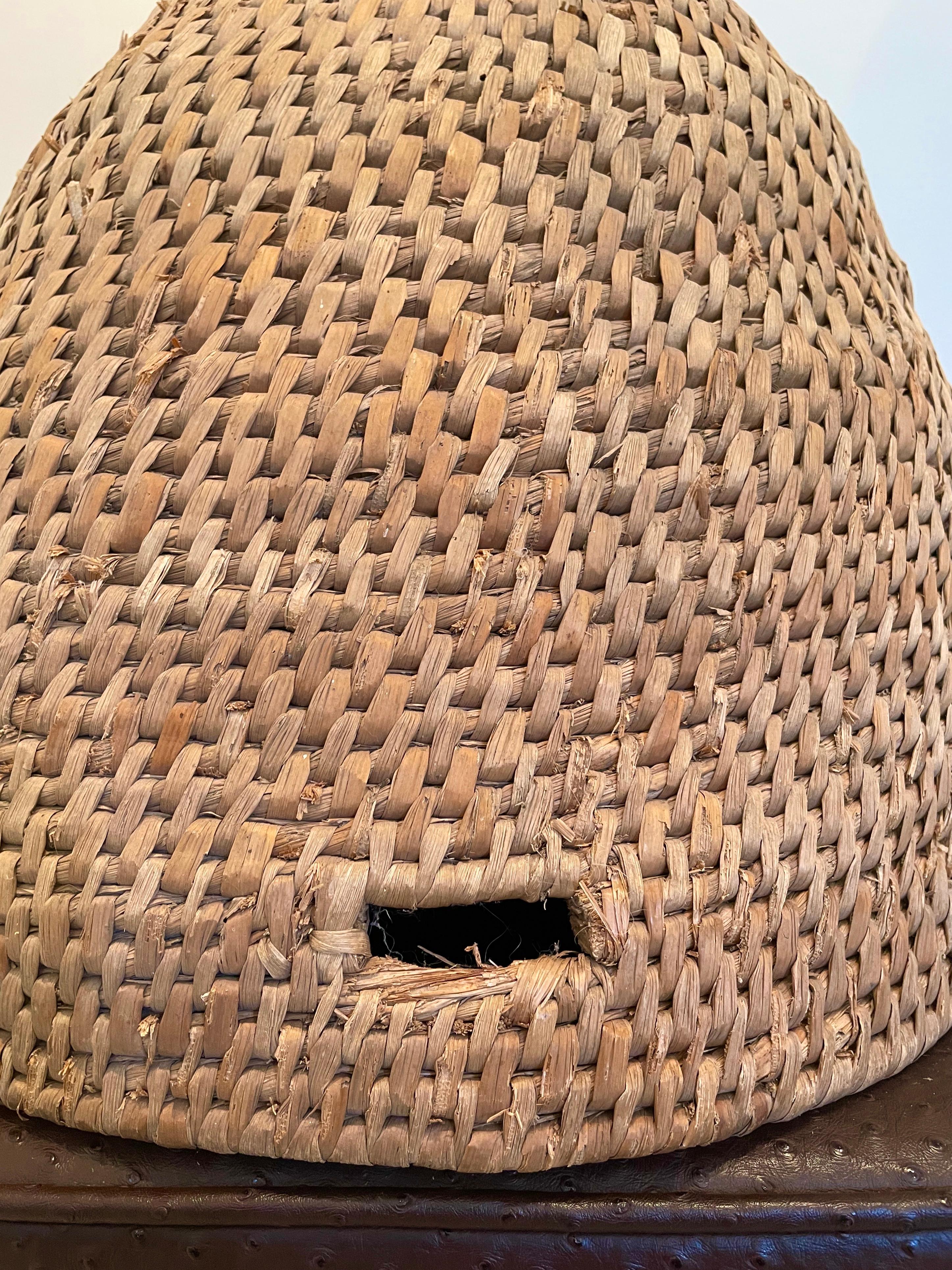 Rare Dutch Straw Bee Skep, CA 1900 at 1stDibs | bee skep for sale