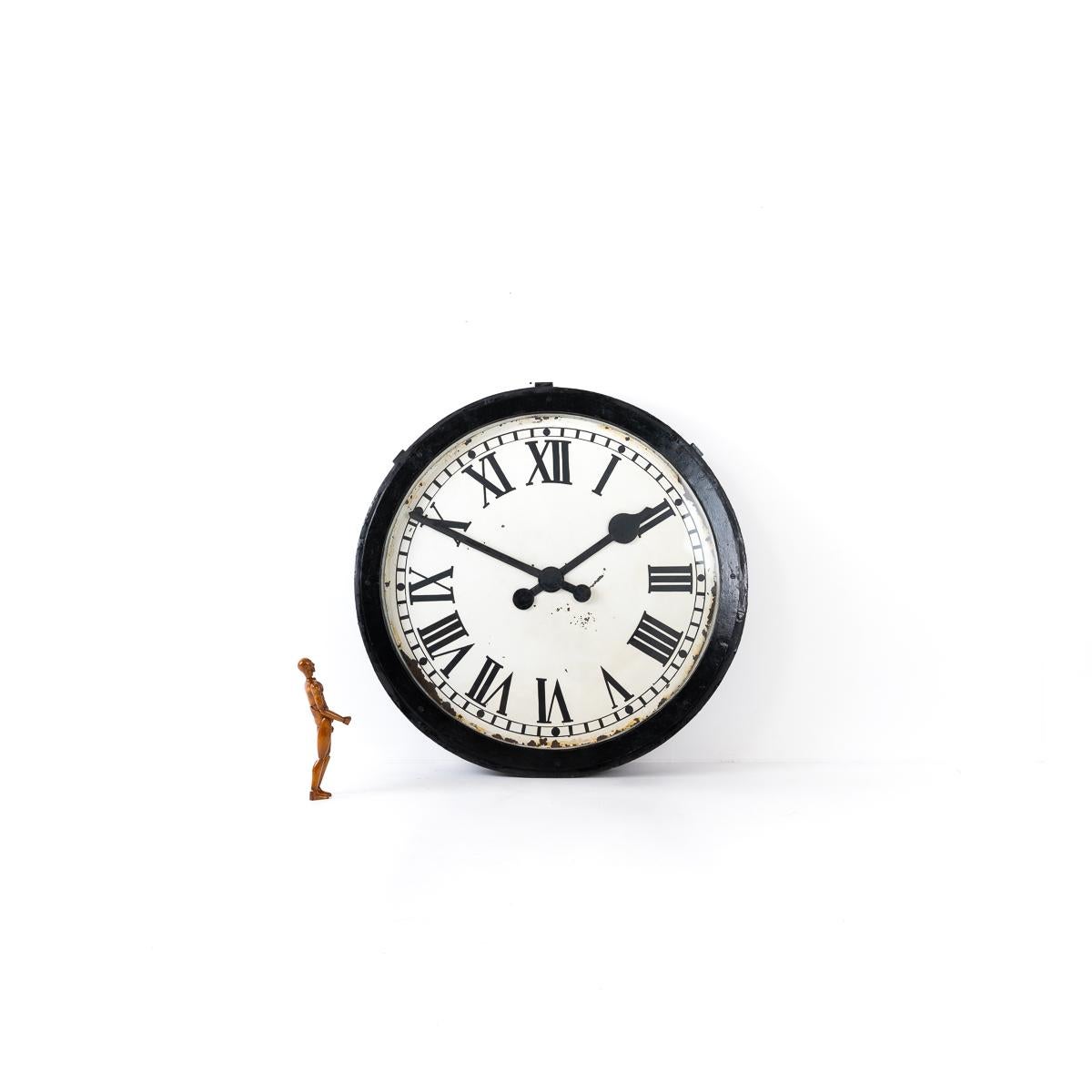 Rare Early 1900s Huge Electric Station Clock by Gents of Leicester For ...