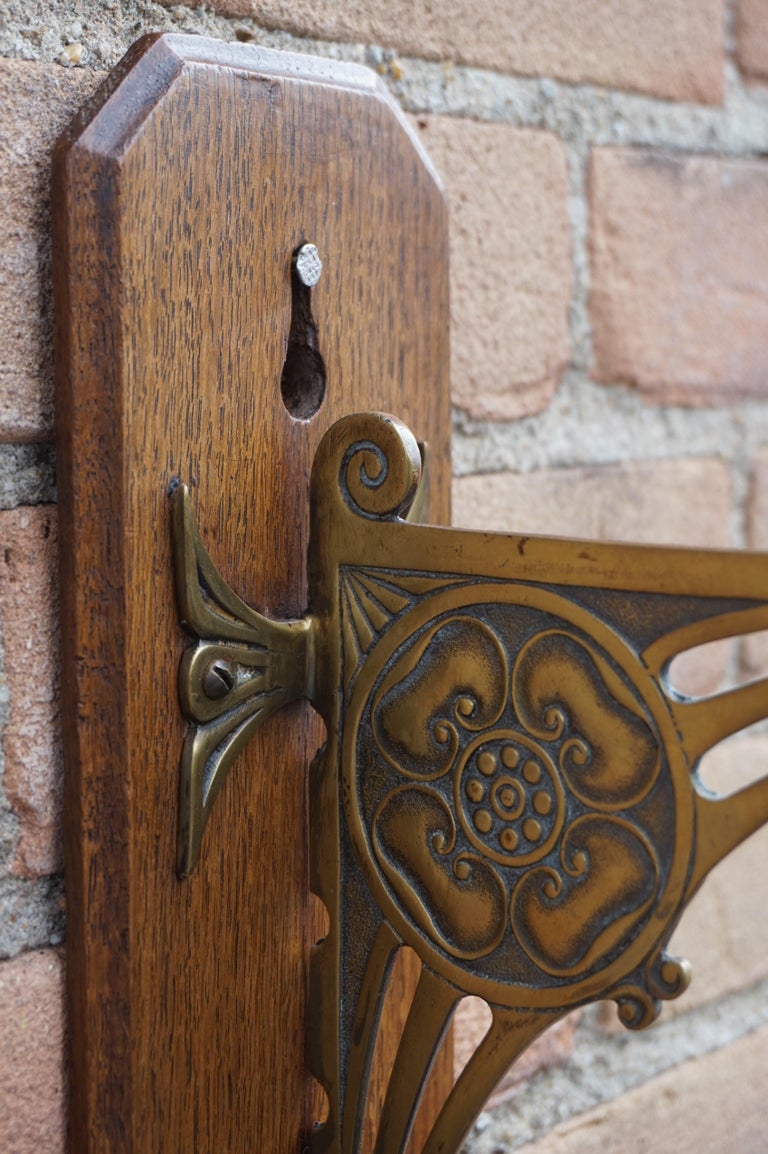 Rare Early 20th Century Brass and Oak Arts and Crafts House Gong for ...