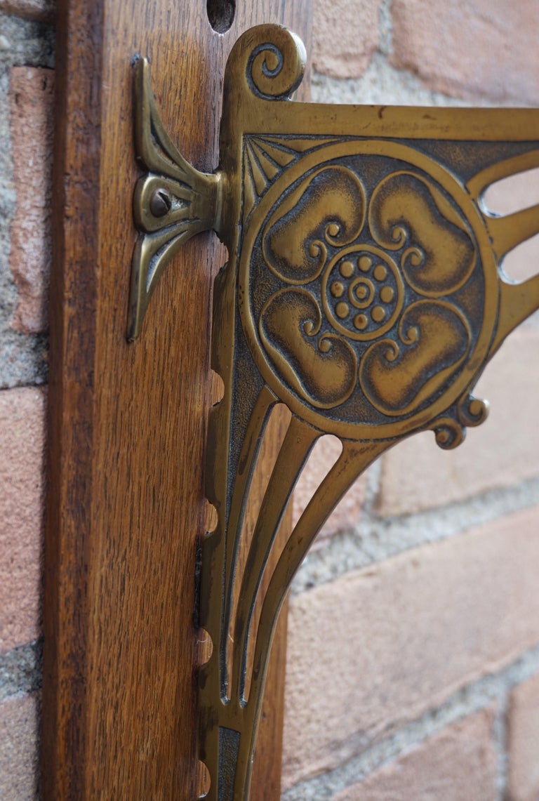 Rare Early 20th Century Brass and Oak Arts and Crafts House Gong for ...