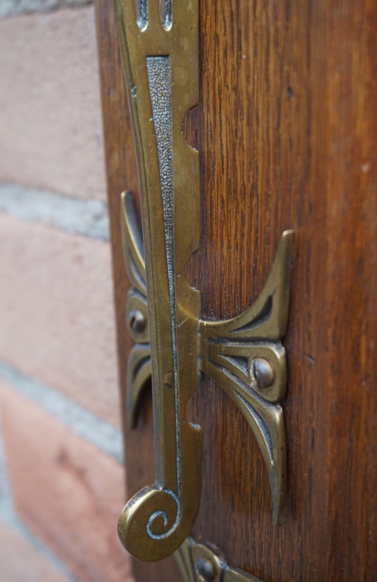Rare Early 20th Century Brass and Oak Arts and Crafts House Gong for ...