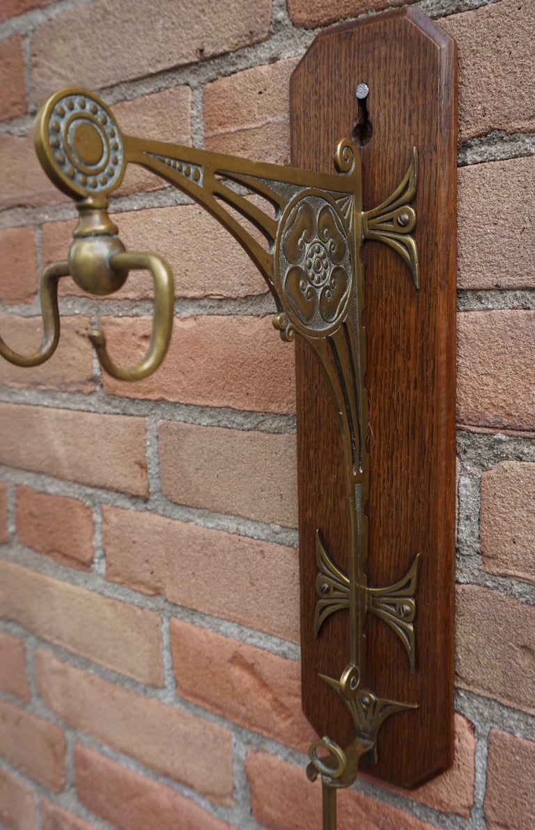 Rare Early 20th Century Brass and Oak Arts and Crafts House Gong for ...