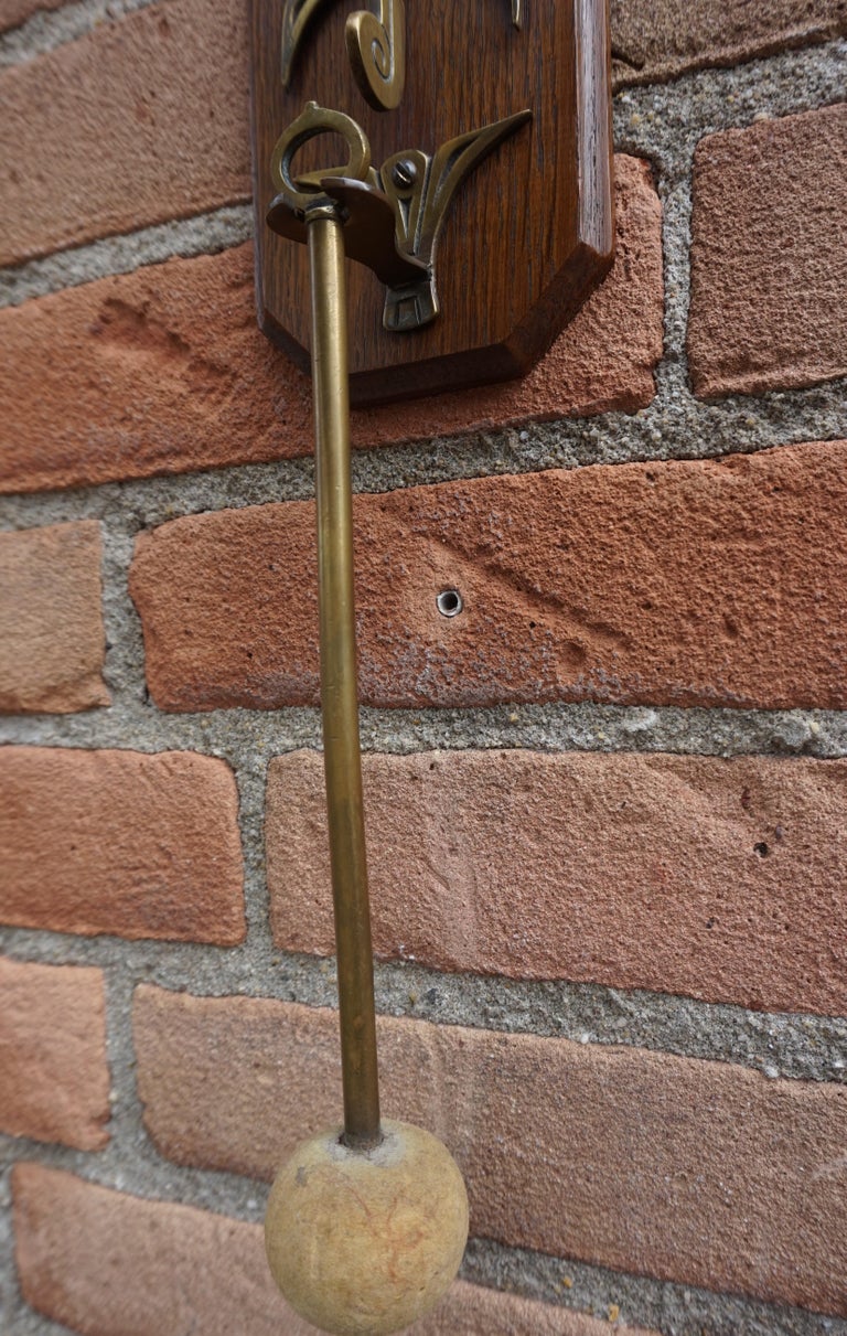 Rare Early 20th Century Brass and Oak Arts and Crafts House Gong for ...