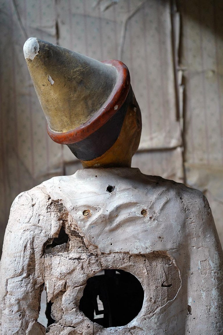 Rare Early 20thC Painted Plaster Laughing Clown Fairground Ball-Toss ...