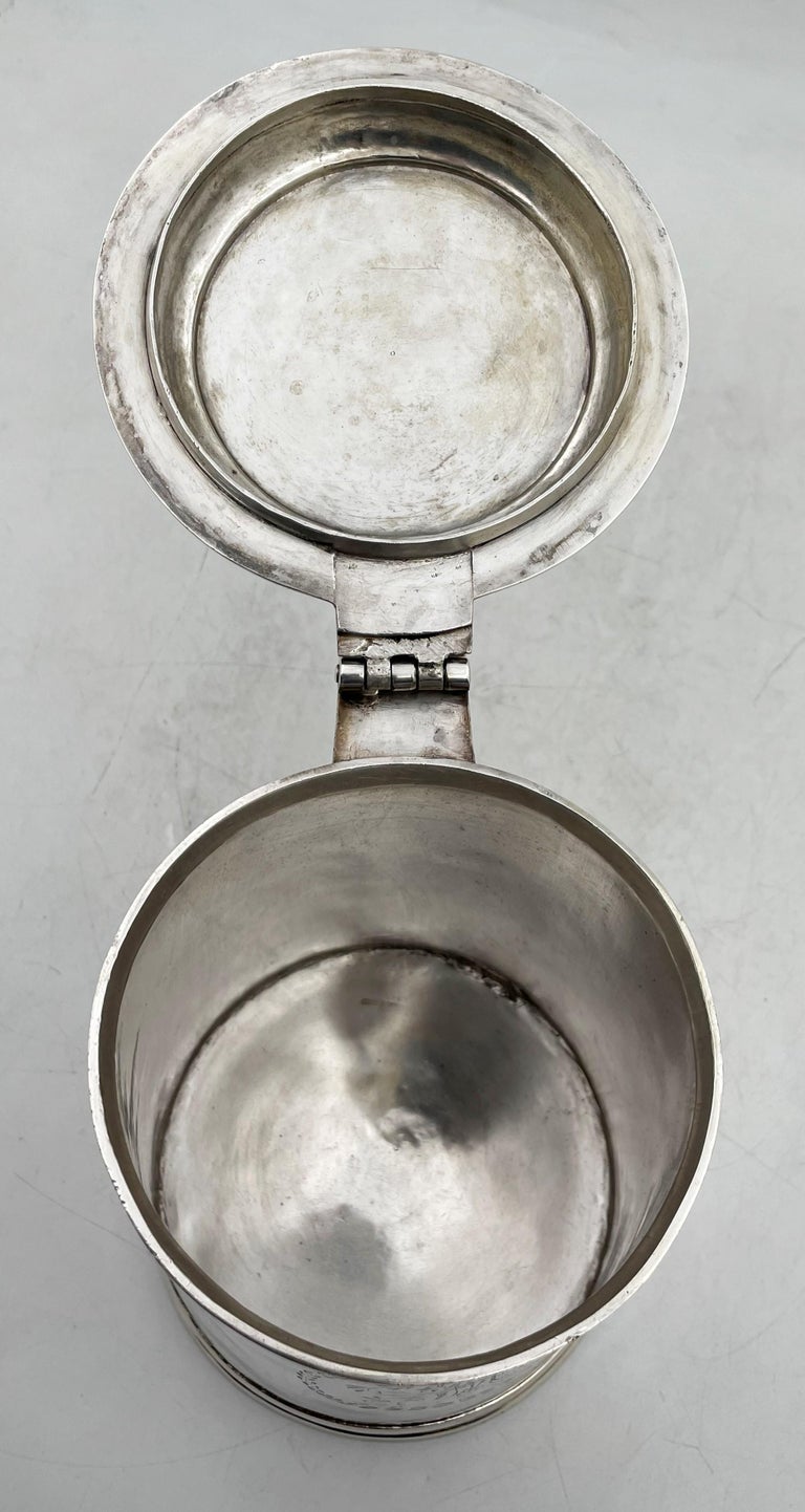 Rare Early American Silver Tankard, circa 1710 For Sale at 1stDibs