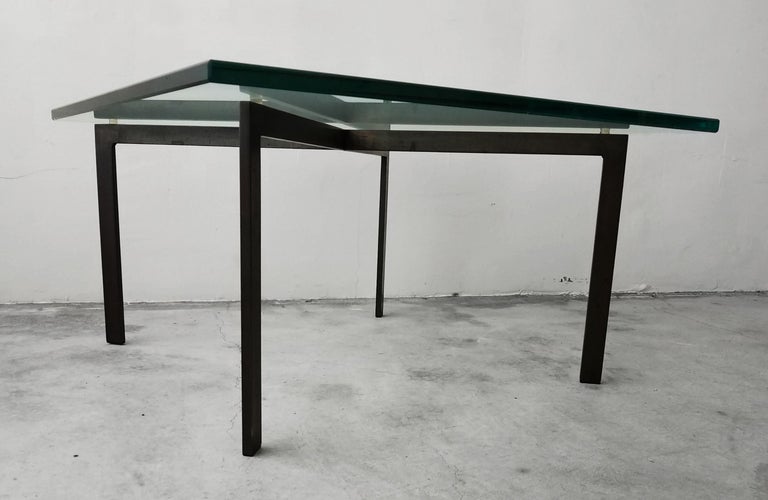 Rare Early Midcentury Bronze Base Barcelona Table by Knoll For Sale at ...