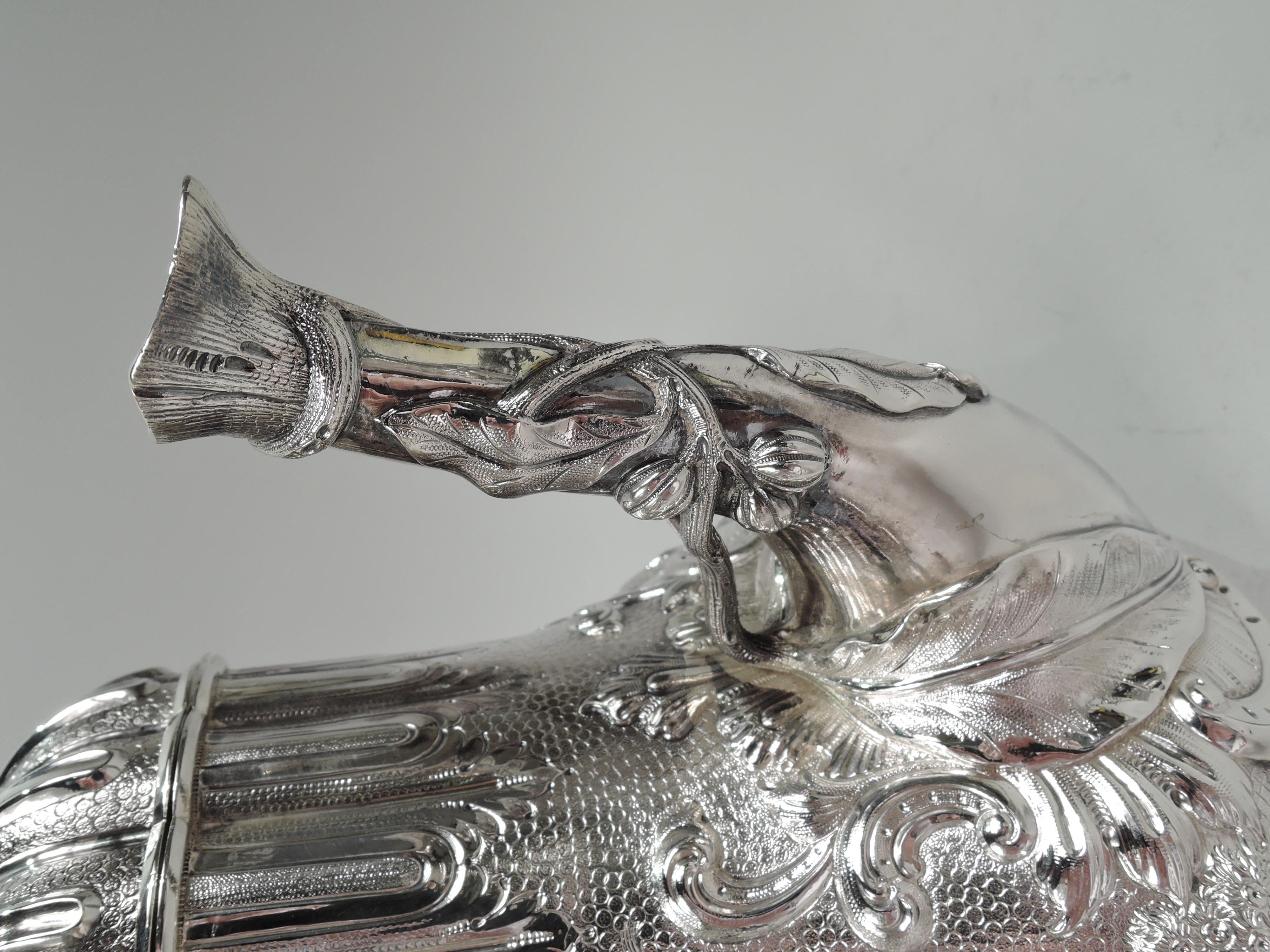 Rare Early Tiffany Rococo Chinoiserie Coin Silver Coffee and Tea Set ...