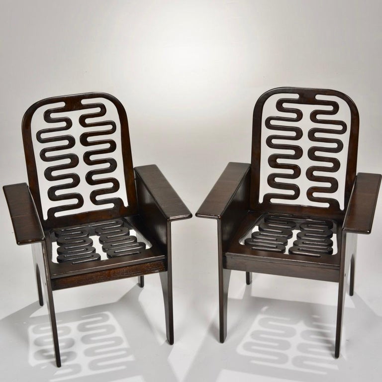 Rare Ebonized Mahogany Chairs by Gerald McCabe + Gregg Fleishman For ...