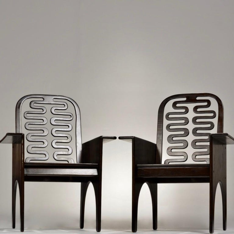 Rare Ebonized Mahogany Chairs by Gerald McCabe + Gregg Fleishman For ...